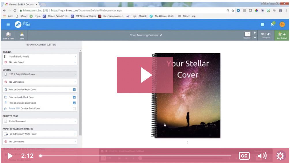 Video: How To Full Bleed Print to Edge Covers | Mimeo.com