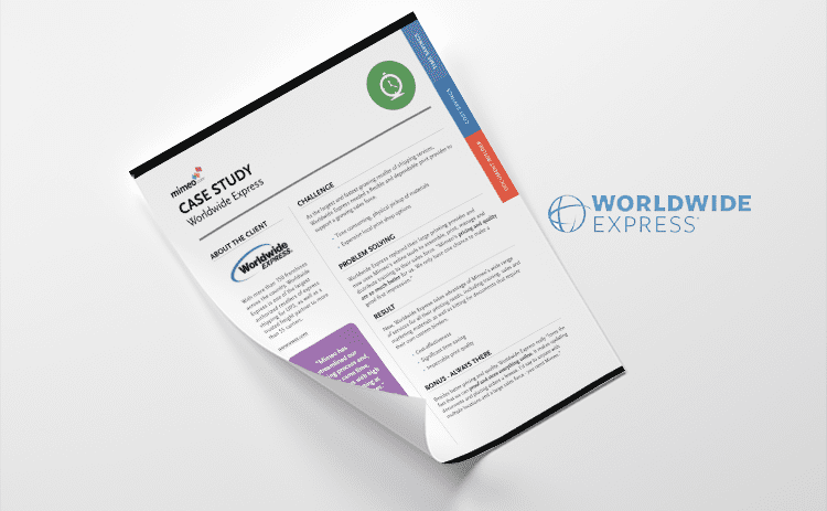 Worldwide Express - Mimeo Case Study - Mimeo.co.uk
